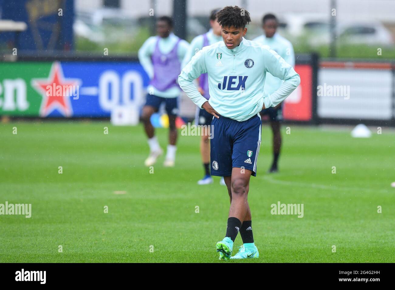 ROTTERDAM, NETHERLANDS - JUNE 21: Denzel Hall of Feyenoord during a ...