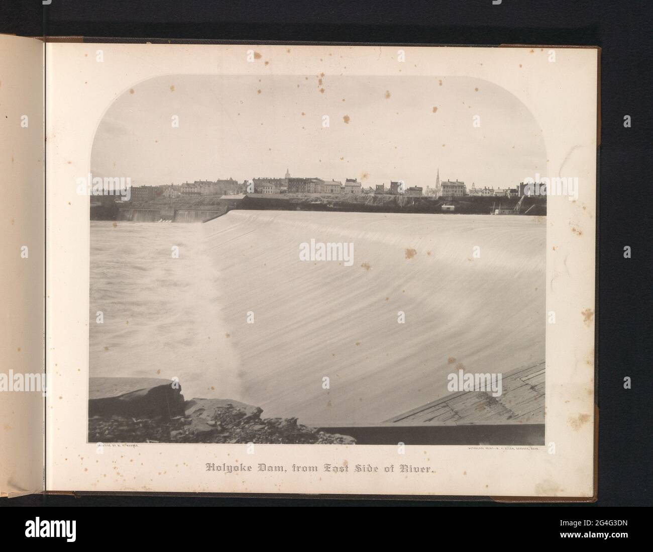 Holyoke Dam, from east side of river Stock Photo - Alamy