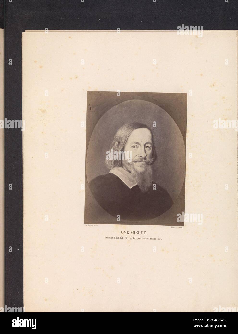 Photo production of a painting, representing a portrait of ove gjedde ...