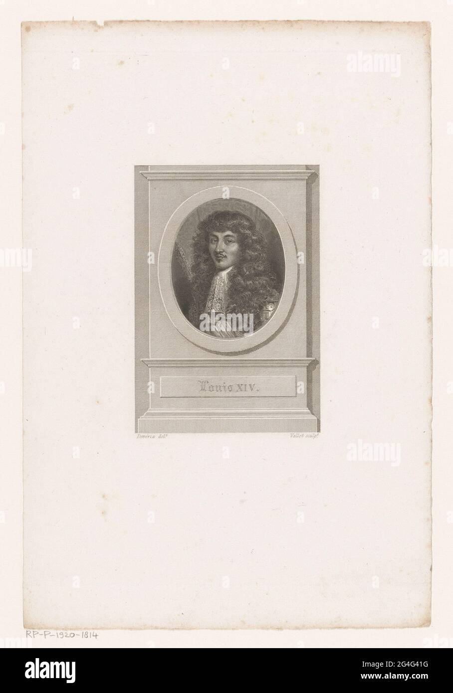 Portrait of Louis XIV in oval list; Louis XIV Stock Photo - Alamy