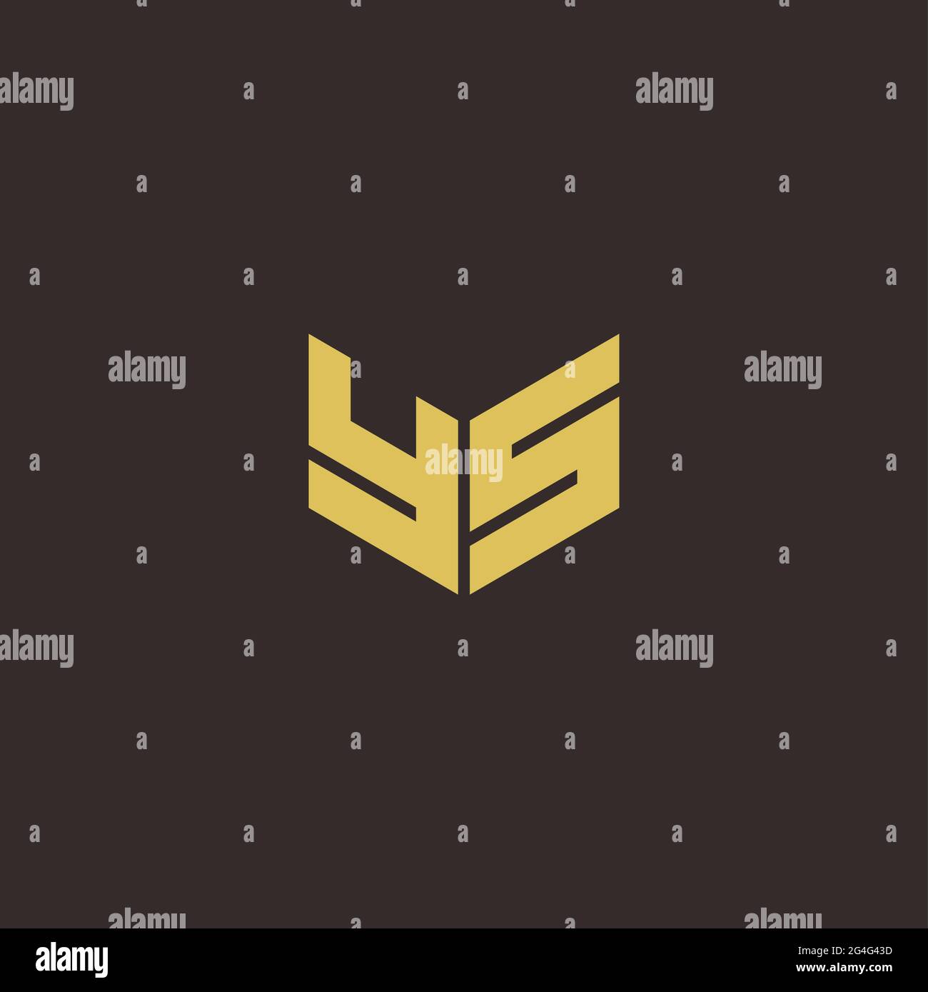 YS SY Logo Letter Initial Logo Designs Template with Gold and Black ...