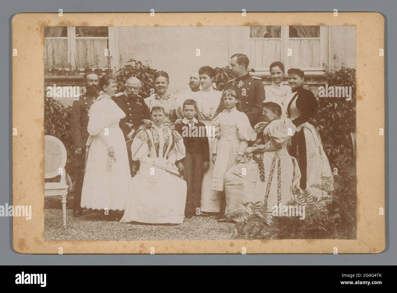 Group portrait of the Queen-Mother Emma family. Group portrait of the ...