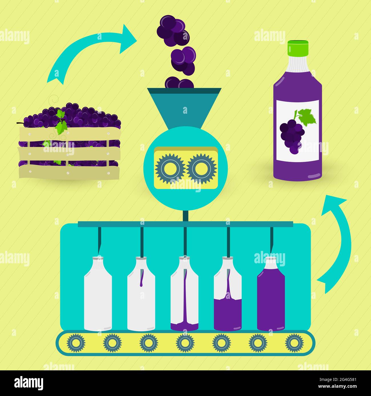 Grape juice machine Stock Vector Images - Alamy