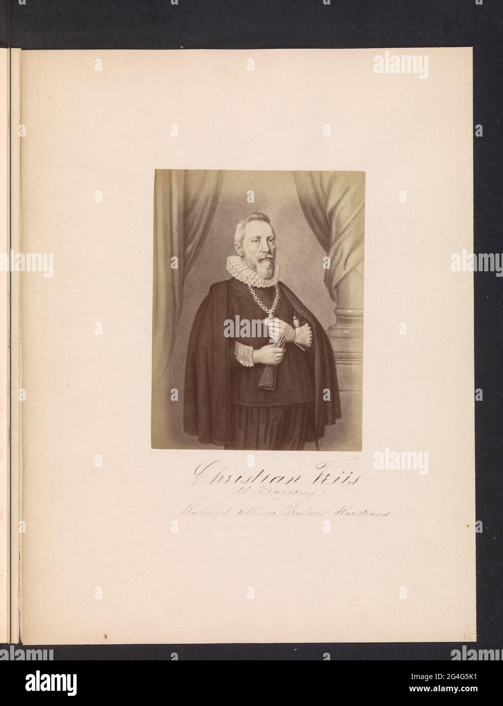 Photo production of a painting, representing a portrait of Christian ...