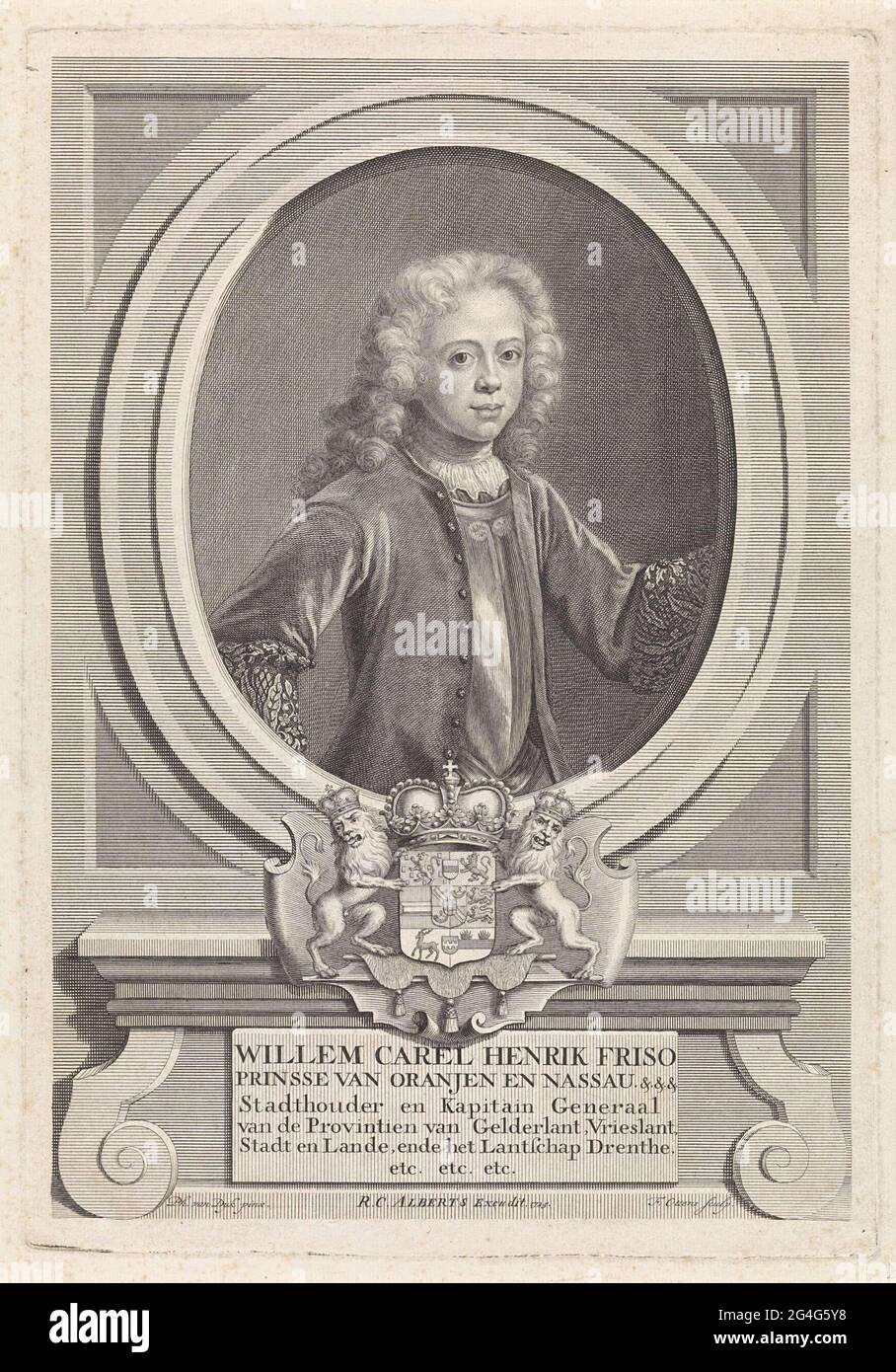 . Portrait of Willem IV, Prince of Orange-Nassau at the age of 14 ...