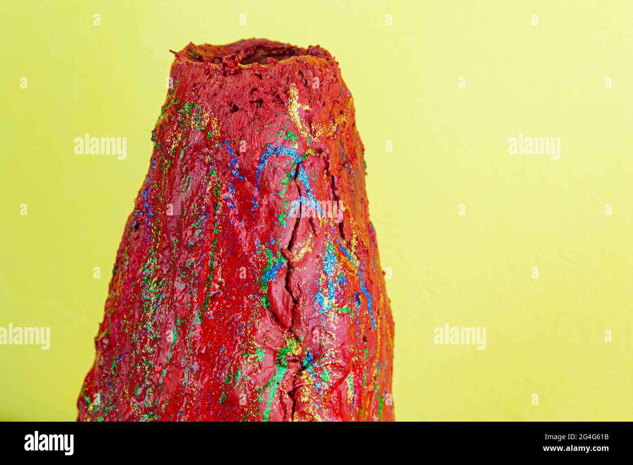 Volcanic clay model school projects. Children's school work. Volcano ...