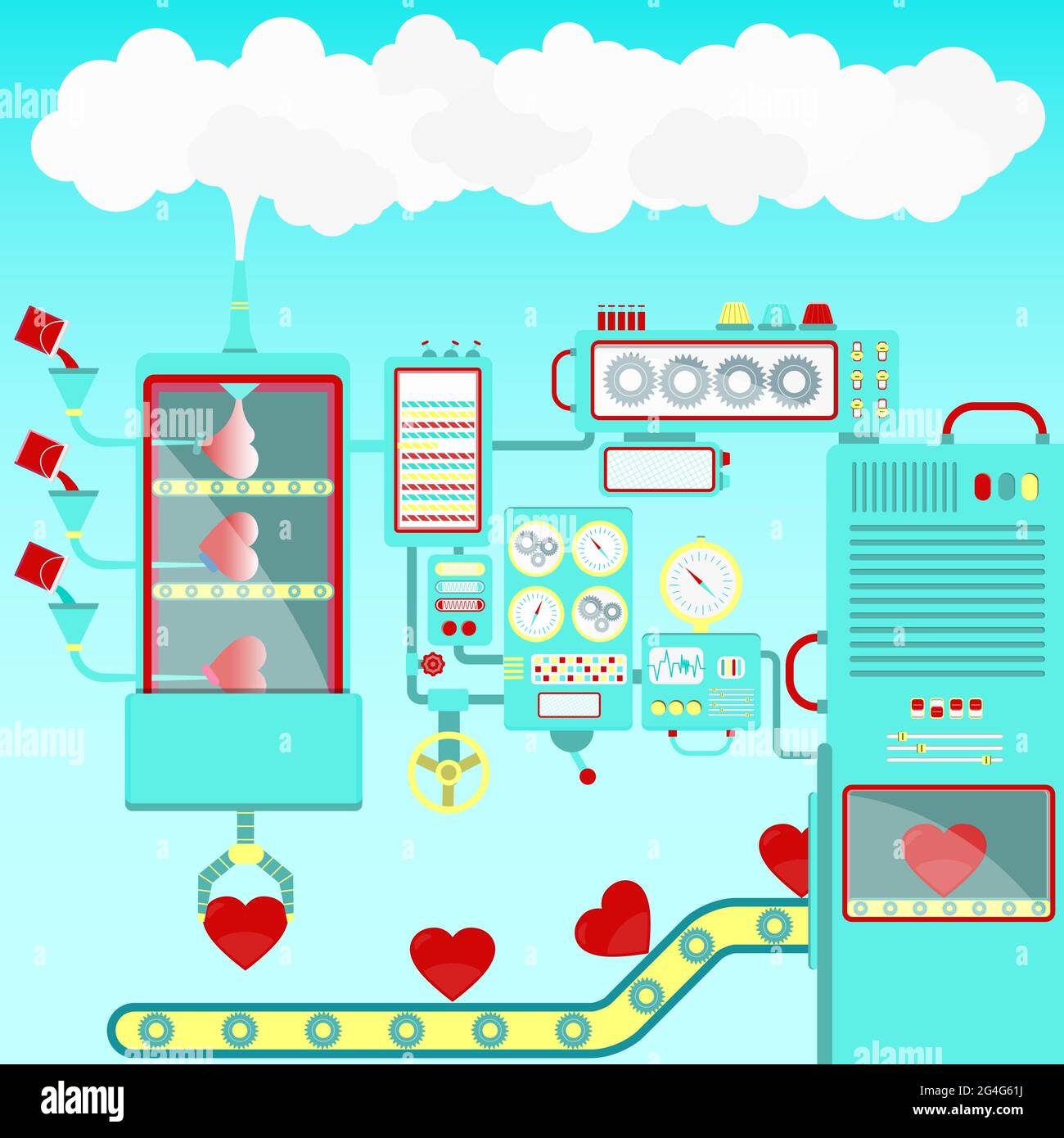 Love for machines Stock Vector Images - Alamy