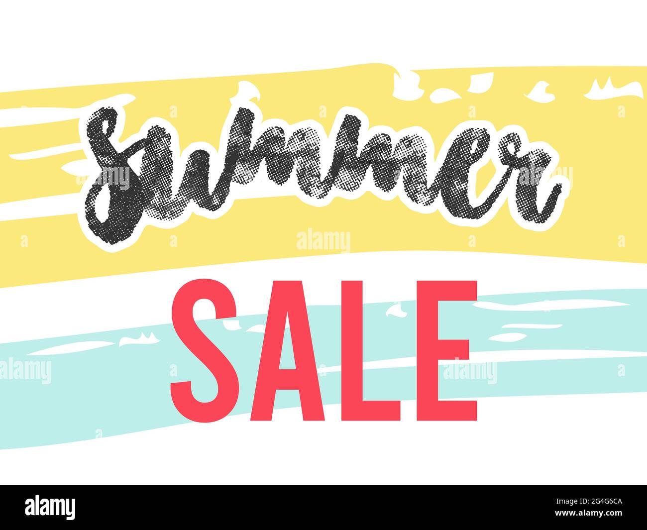 Summer sale. Horizontal colorful banner for invitation, flyer, poster ...