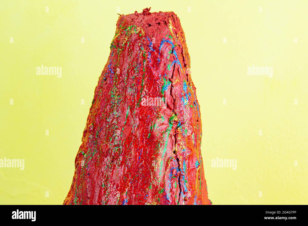 Volcanic clay model school projects. Children's school work. Volcano ...