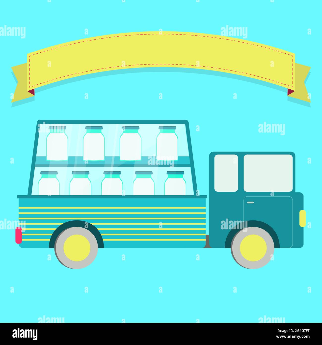 Dairy truck Stock Vector Images - Alamy
