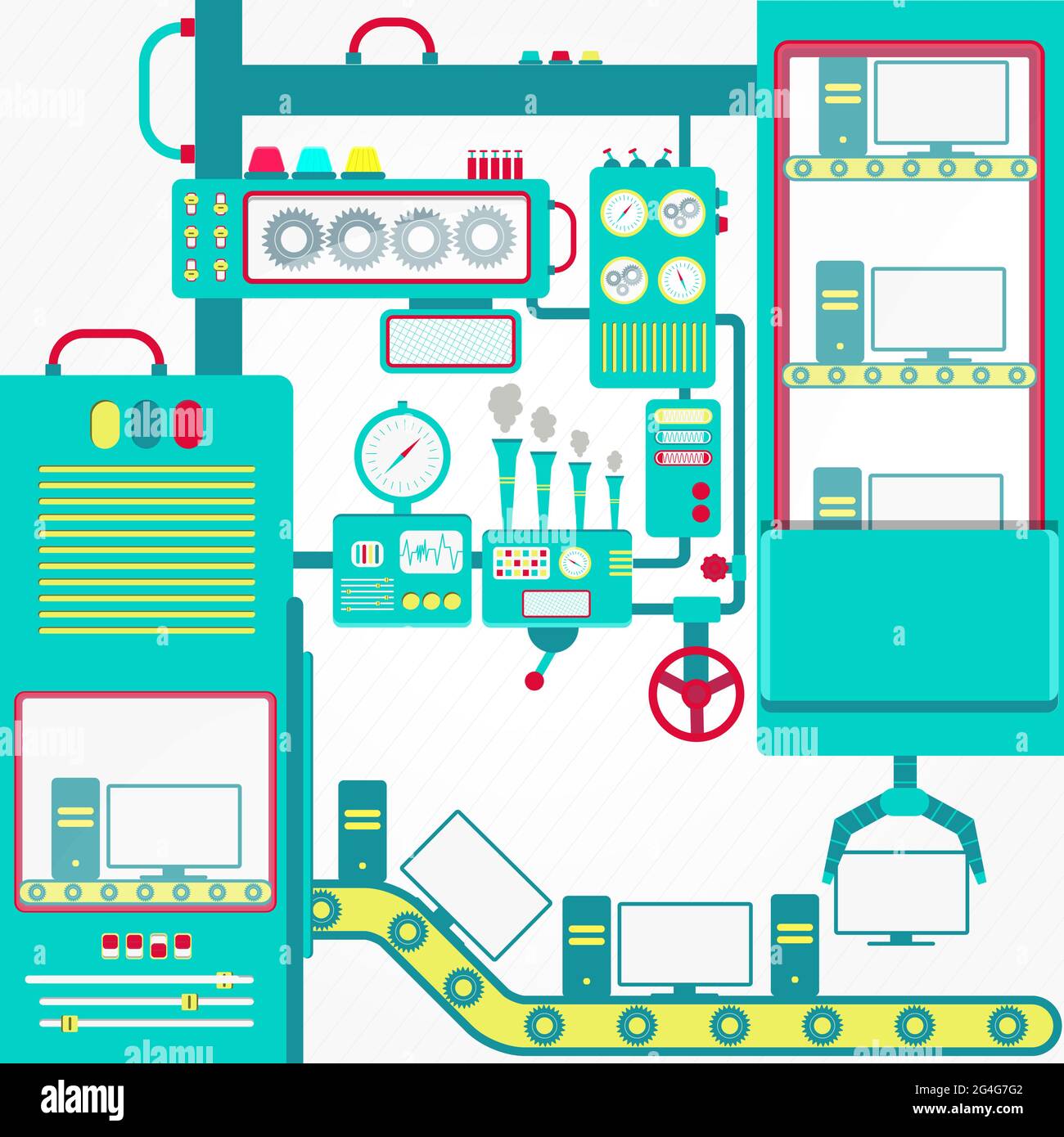 Conveyor pipeline Stock Vector Images - Alamy