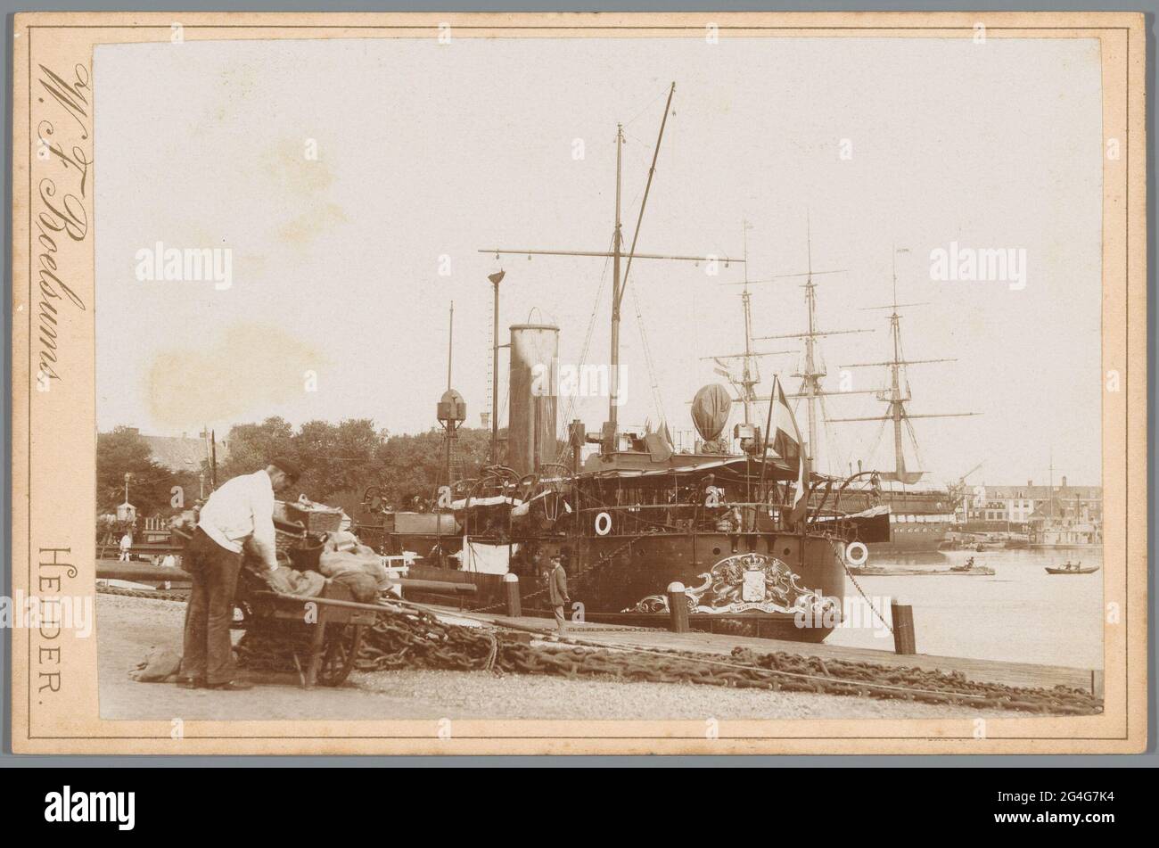 Armored ship De Bull in the port of Den Helder Stock Photo - Alamy