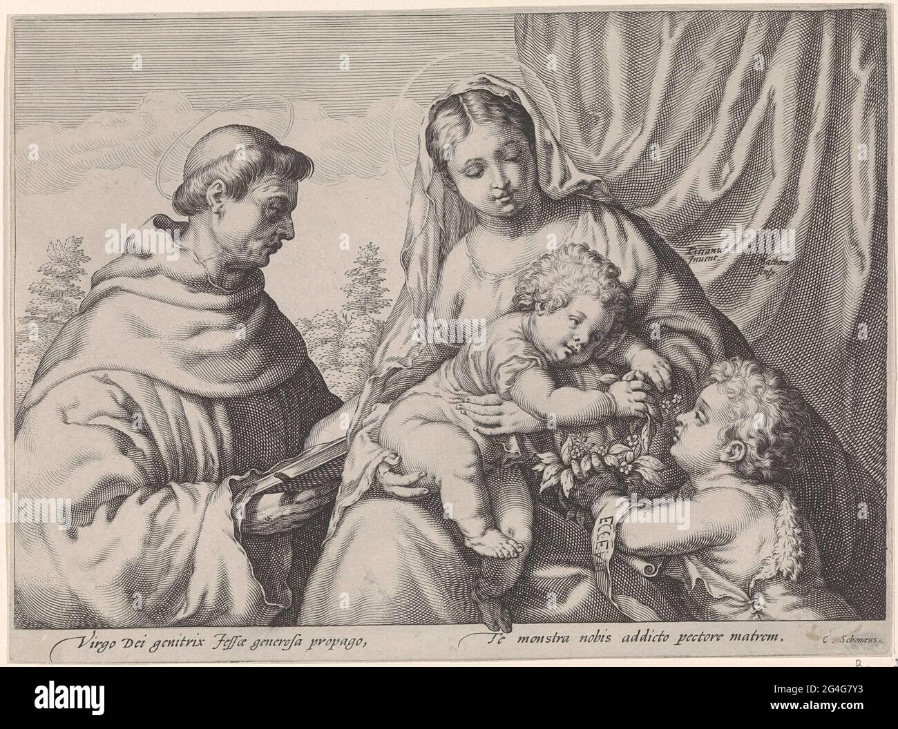 . Maria with the Christ child on your lap. John the Baptist as a child ...