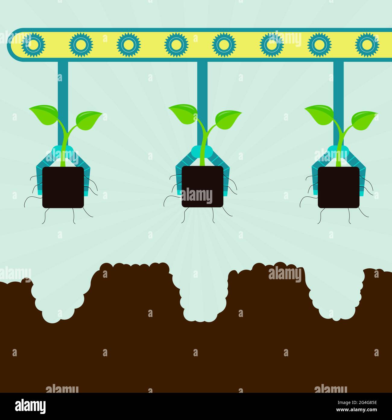 Seedlings cultivation Stock Vector Images - Alamy