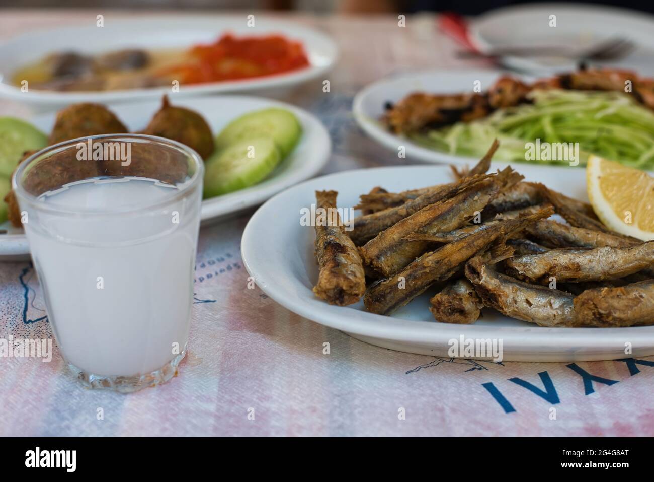 Ouzeri fish tavern , tsipouro restaurant in Volos, Greece. Taverns ...