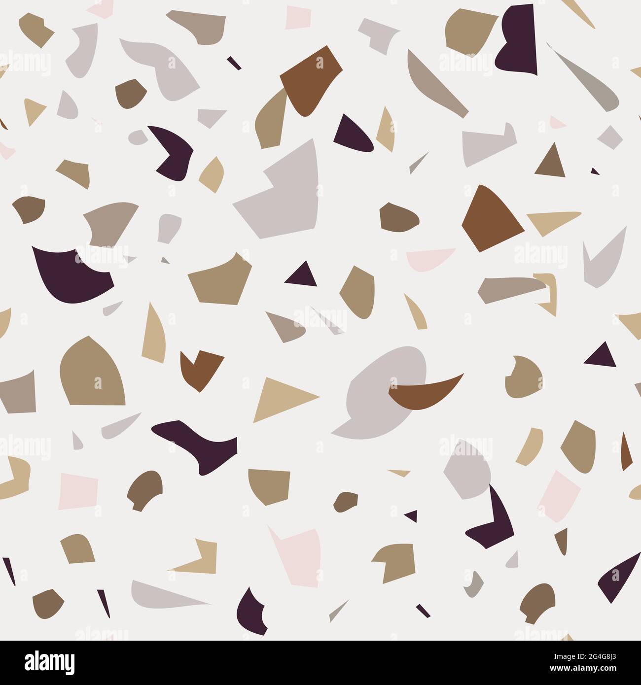 Terrazzo vector seamless pattern. Modern background design in natural ...