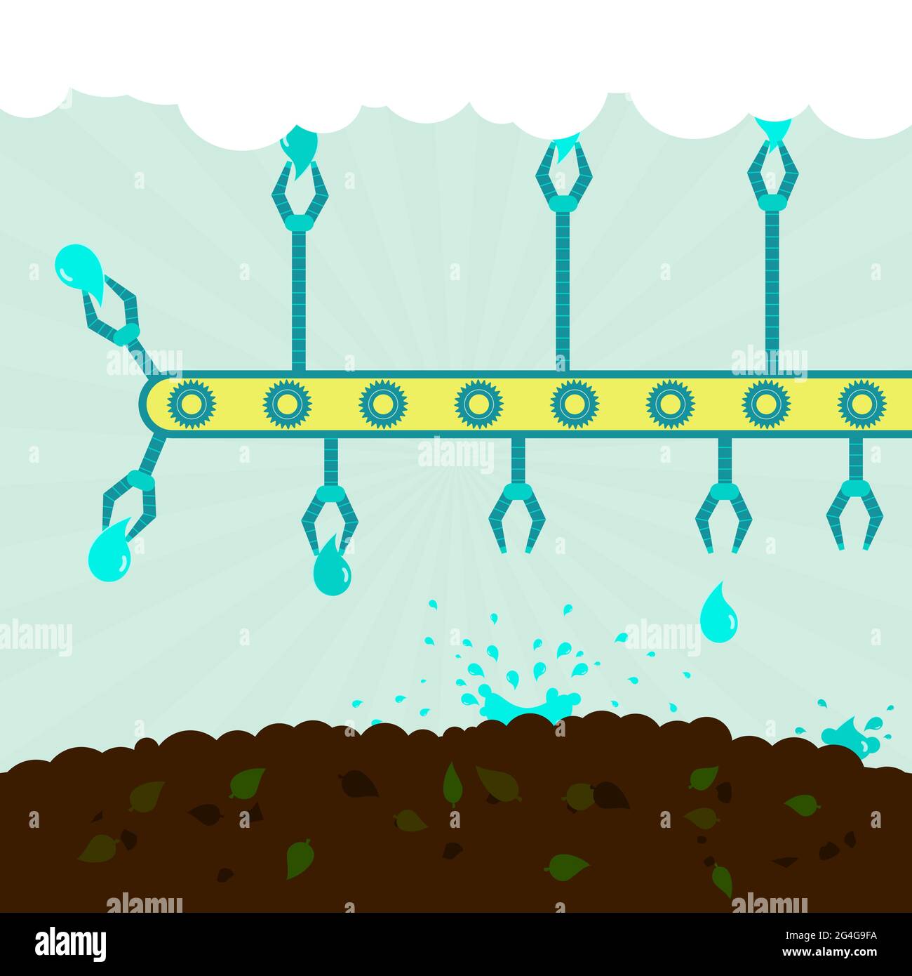 Dripping irrigation Stock Vector Images - Alamy