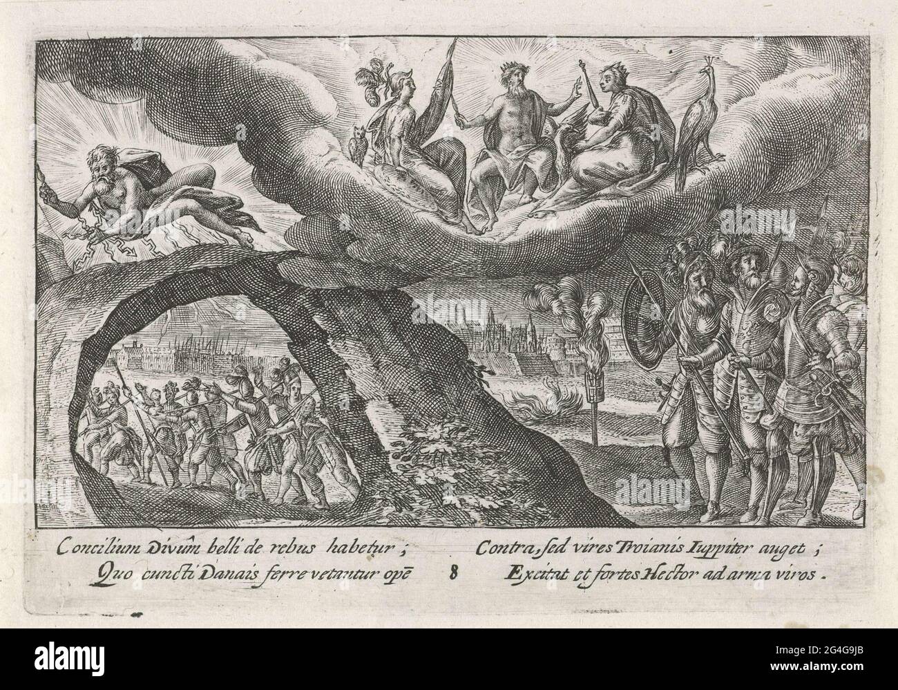 . Jupiter strengthens the Trojan army and prohibits Juno and Minerva to ...