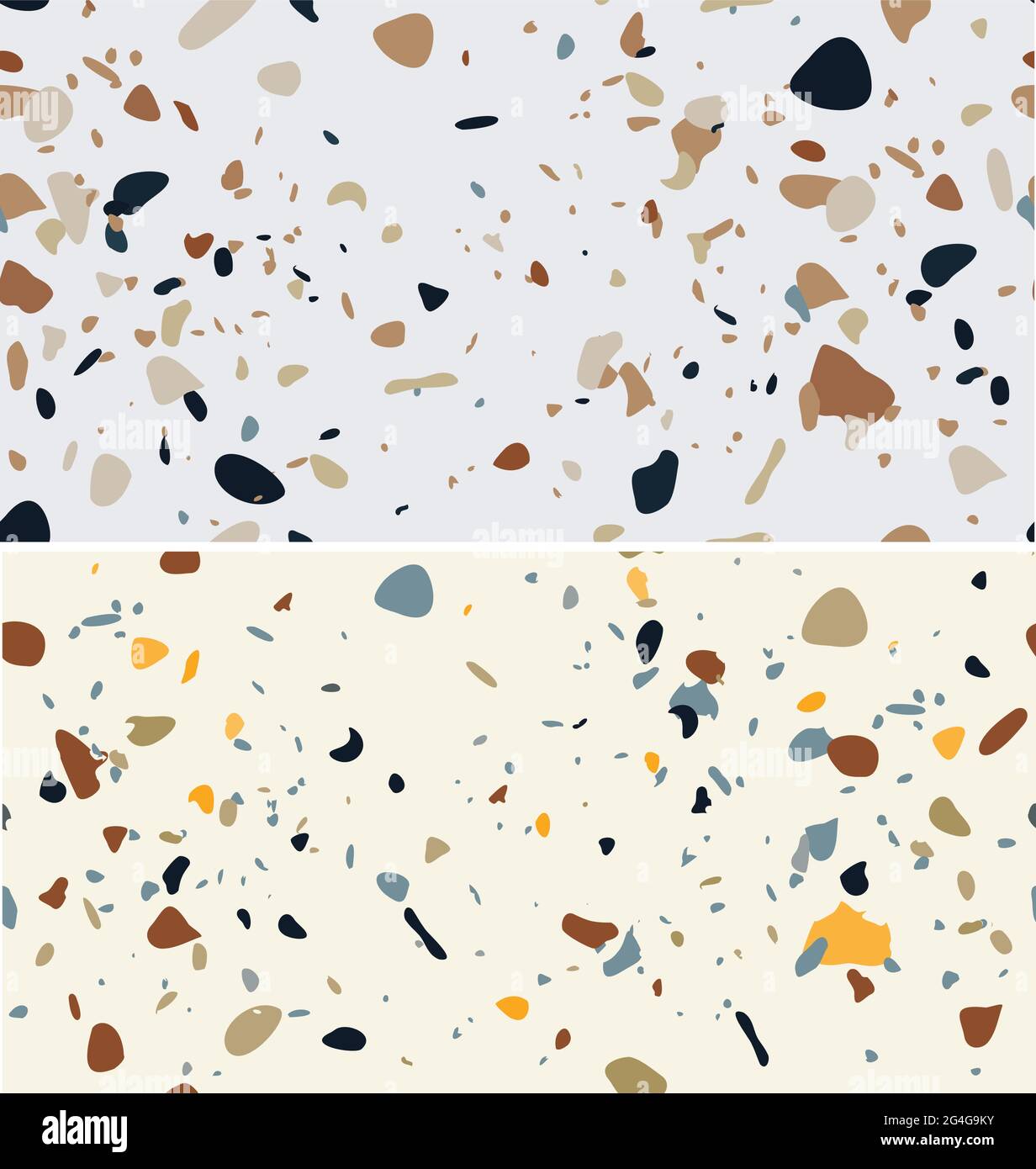 Terrazzo vector seamless pattern. Modern background design in natural ...
