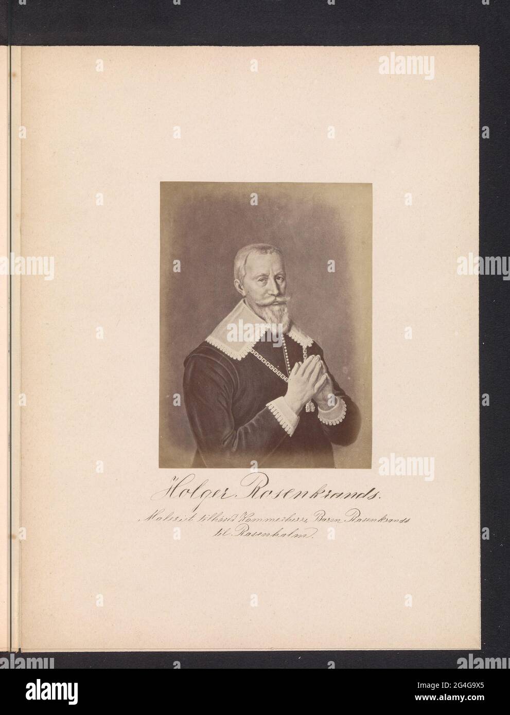 Photo production of a painting, representing a portrait of Holger ...