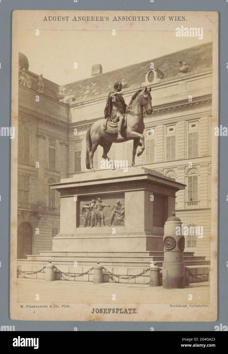 View of the Josefsplatz in Vienna with equestrian statue of Jozef II by ...