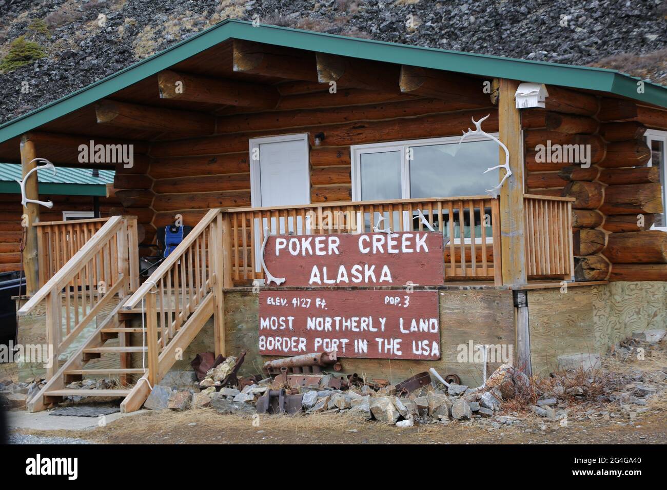 Poker Creek–Little Gold Creek Border Crossing Stock Photo - Alamy Poker Creek–Little Gold Creek Border Crossing Stock Photo - Alamy