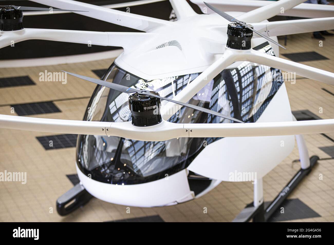 German company Volocopter performs a first flight in France of its ...