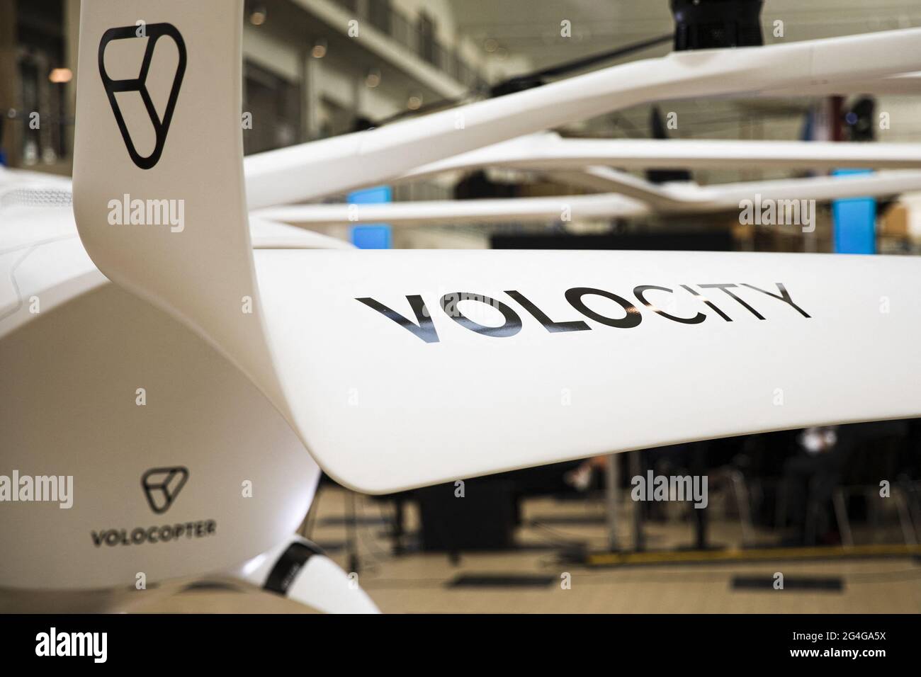 German company Volocopter performs a first flight in France of its ...
