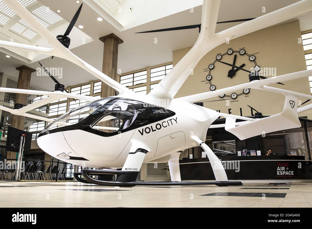 German company Volocopter performs a first flight in France of its ...