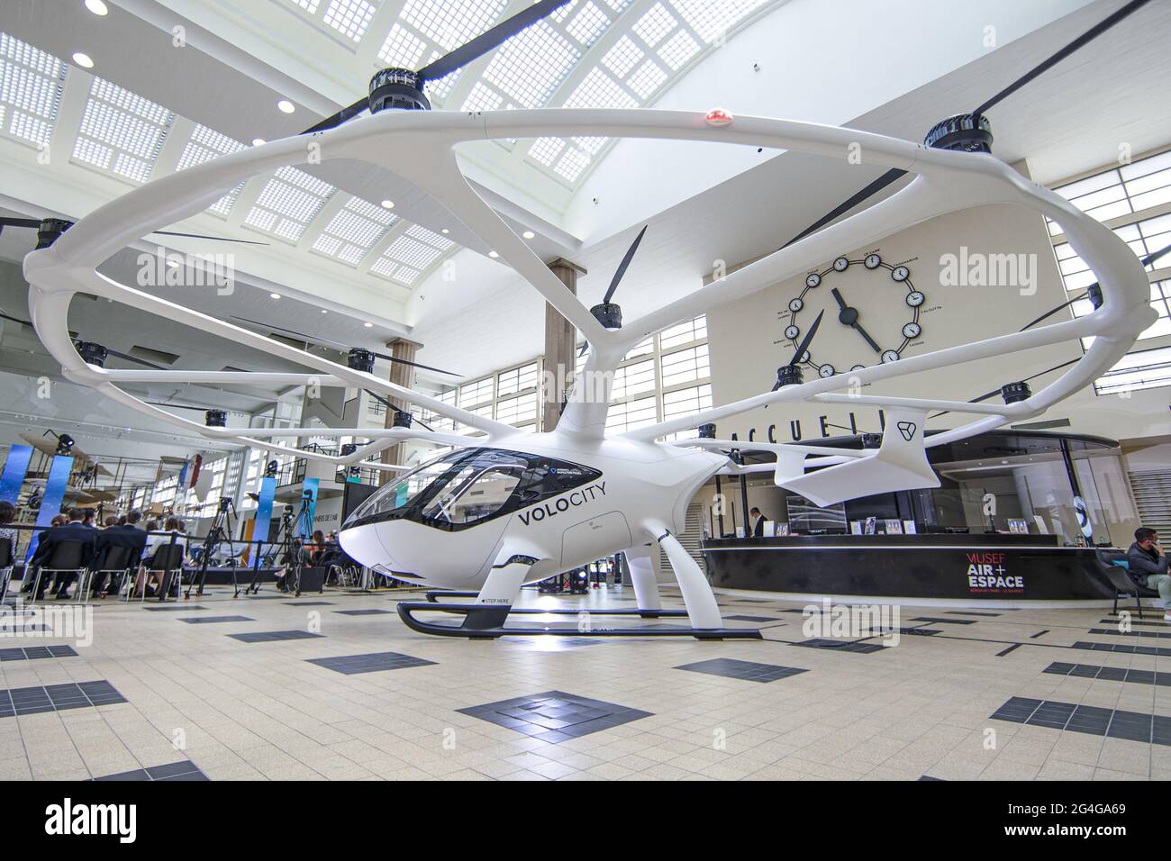 German company Volocopter performs a first flight in France of its ...