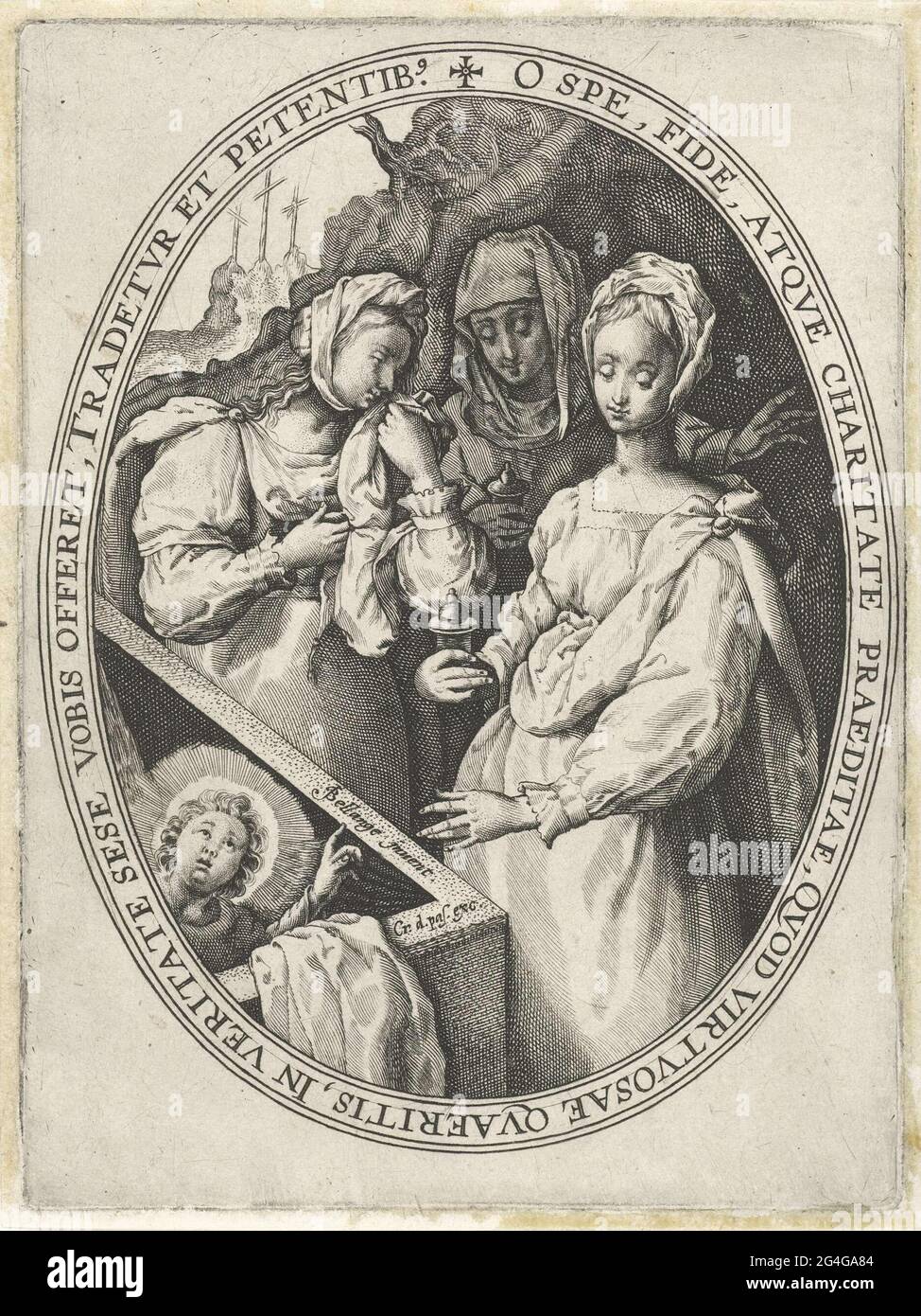 . At the grave of Christ an angel appears to the three holy women who ...