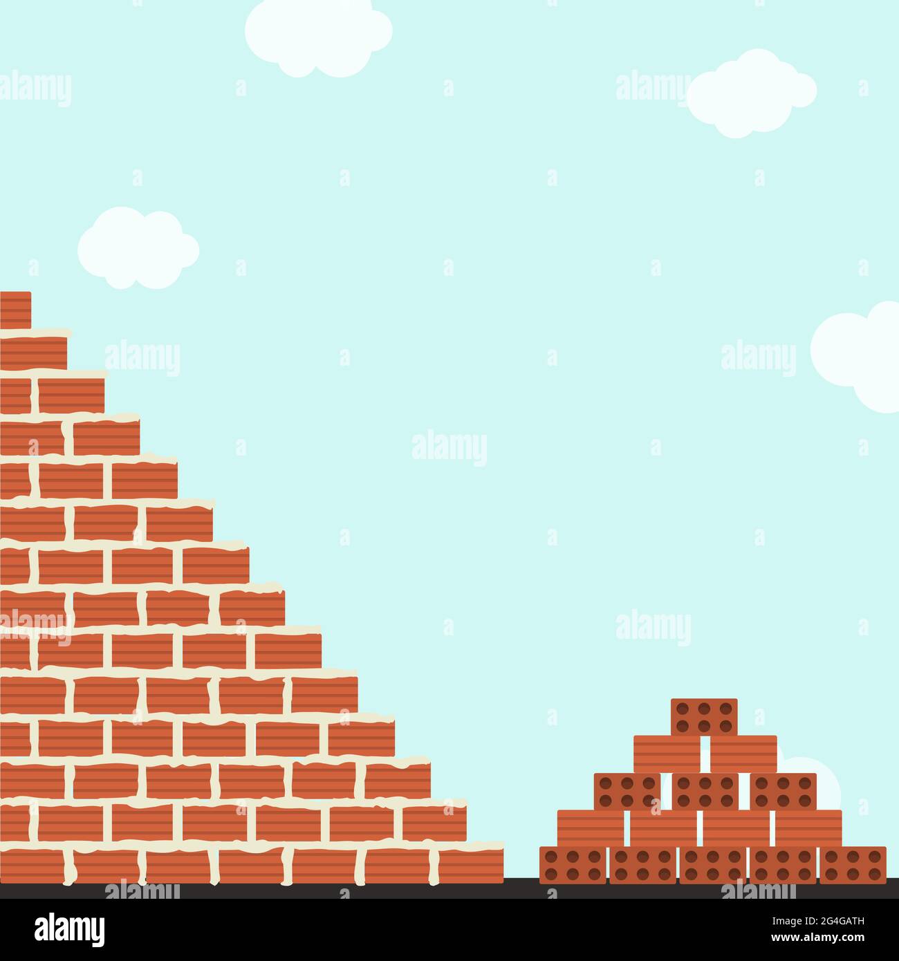 Background stack concrete block Stock Vector Images - Alamy