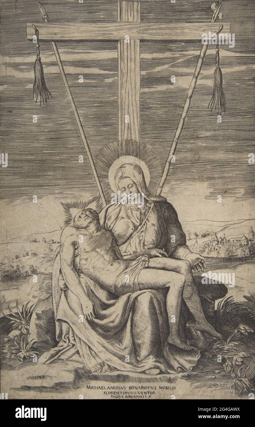 Pieta under the Cross of Golgatha, 1547 Stock Photo - Alamy