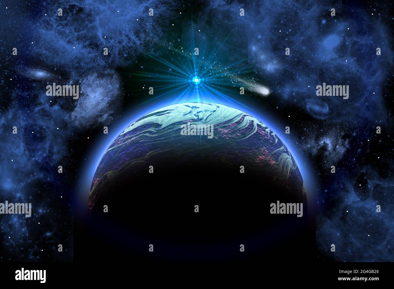 Habitable exoplanet ice world space hi-res stock photography and images ...