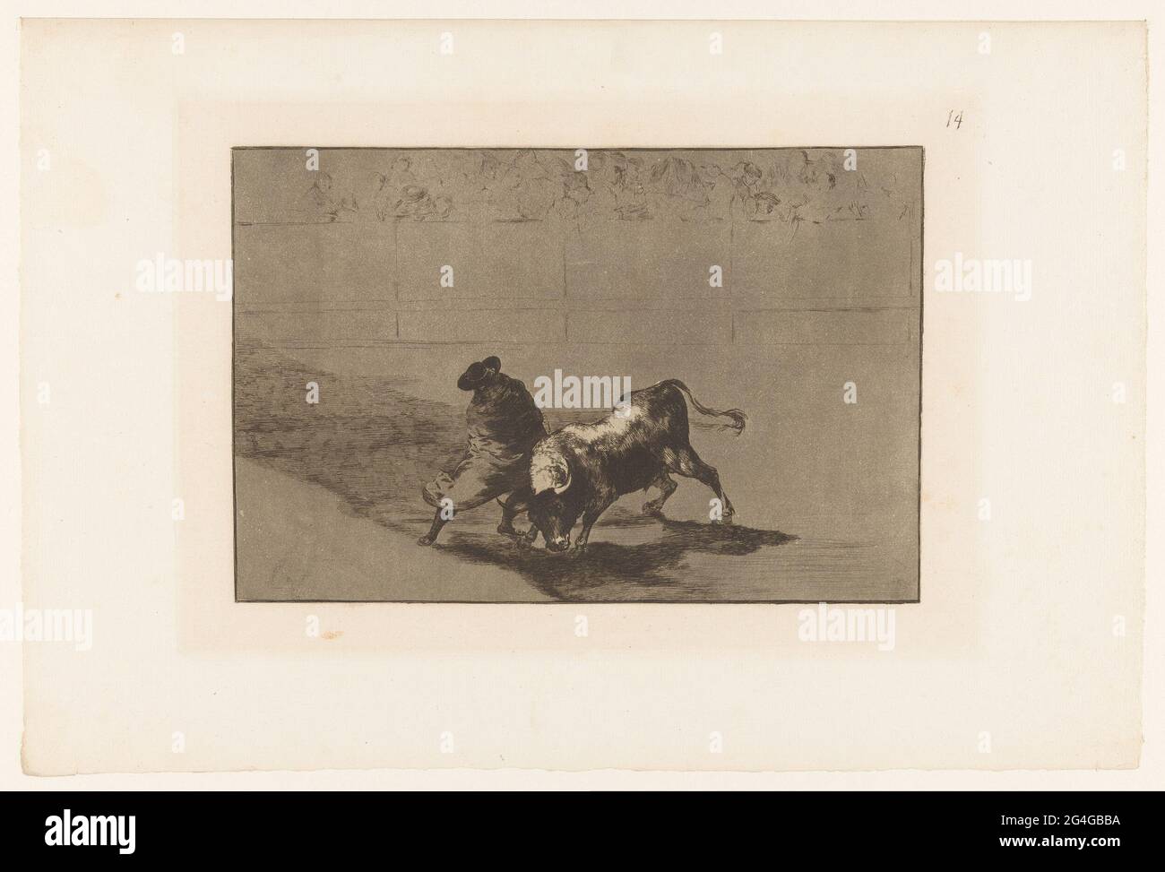 Bullfighter in an arena; El Diestrísimo Estudiante de Falces, Embozado ...