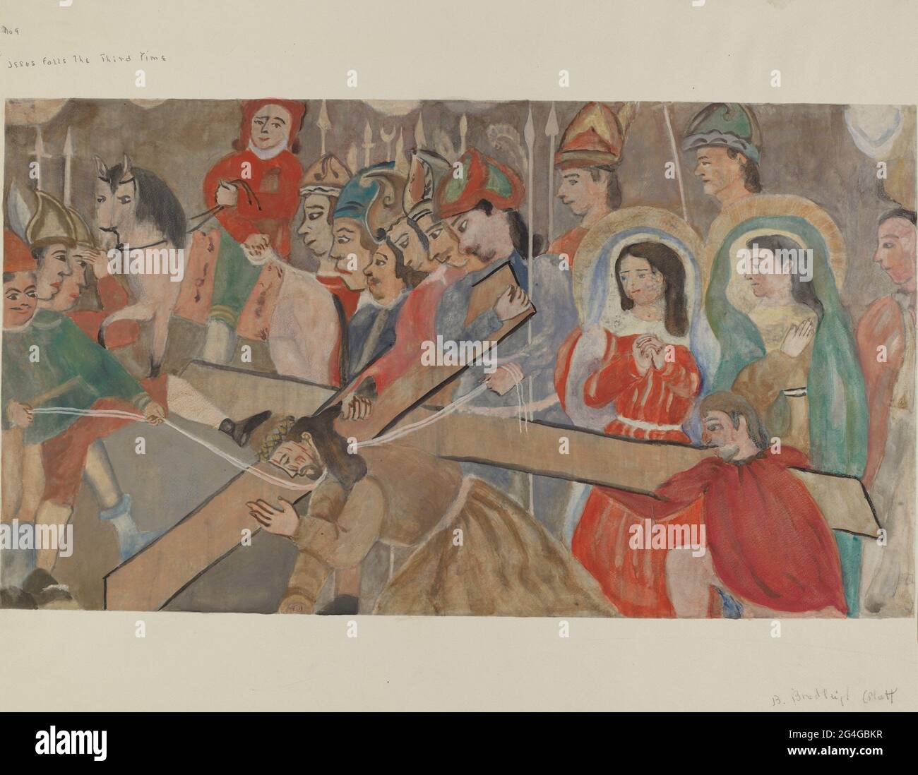 Station of the Cross No. 9: Jesus Falls the Third Time, c. 1936 Stock ...