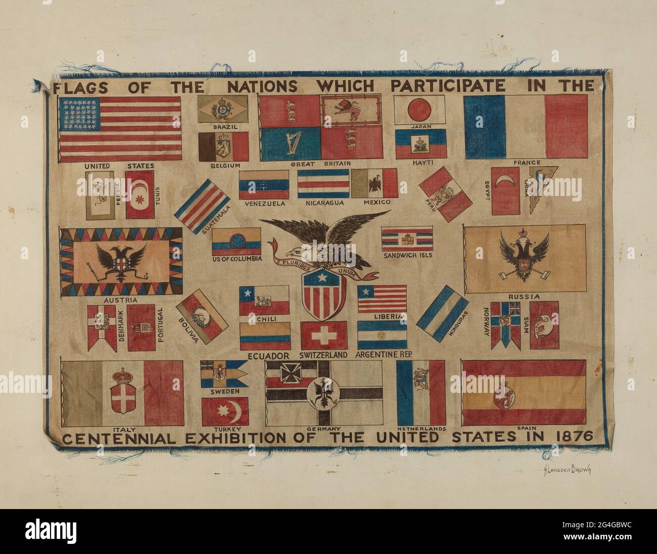 American centennial flag hi-res stock photography and images - Alamy