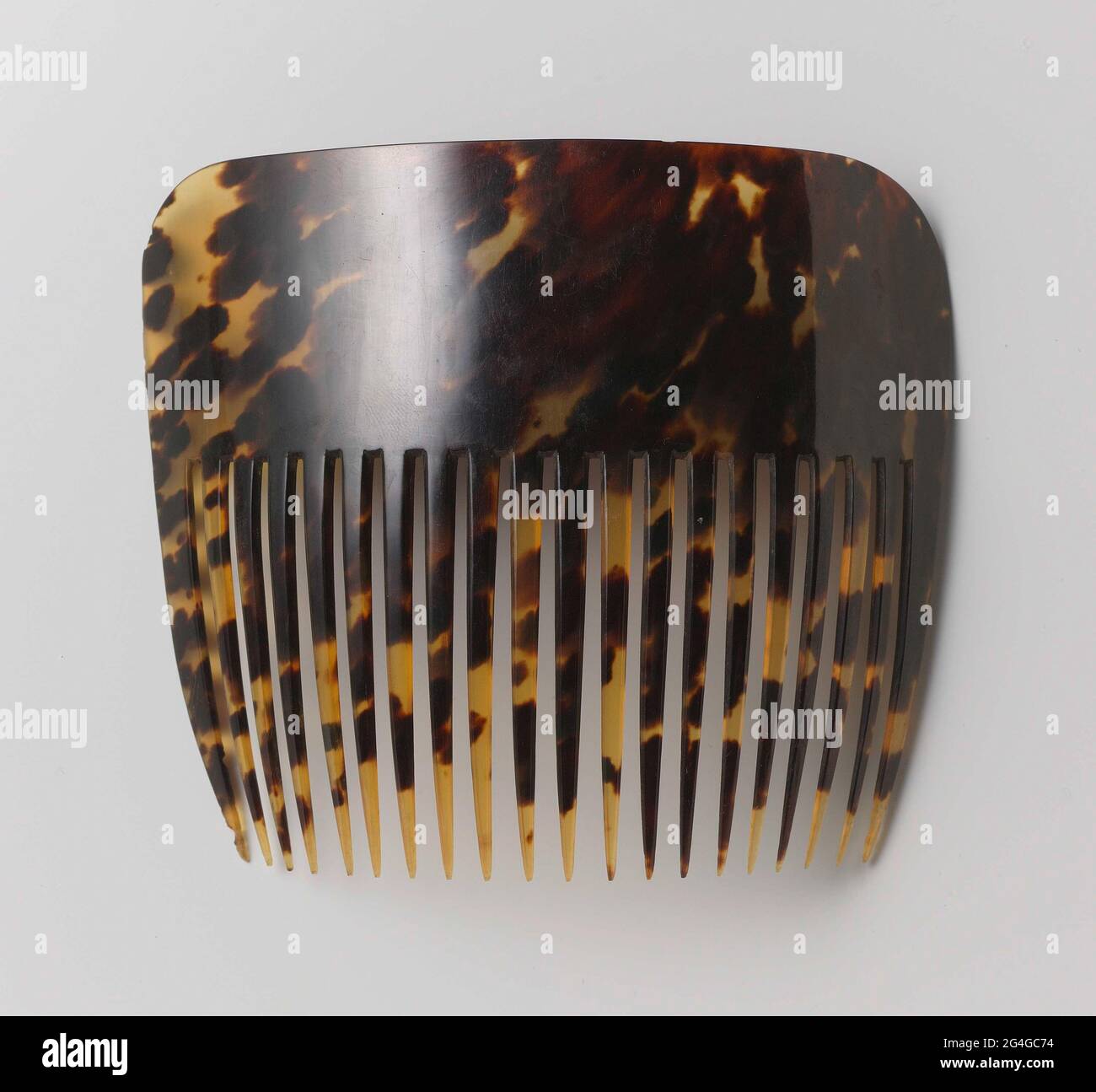 . Hair comb of turtle with high standing back. With twenty teeth Stock ...