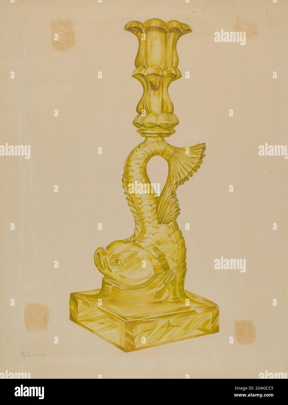 Dolphin Candlestick, 1935/1942 Stock Photo - Alamy