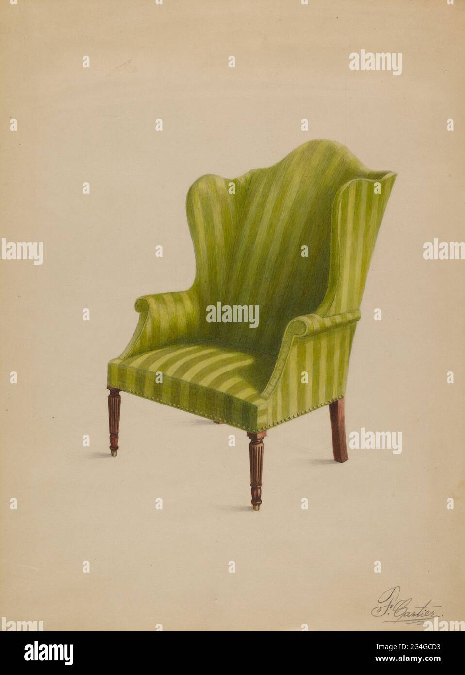 Wingback armchair hi-res stock photography and images - Alamy