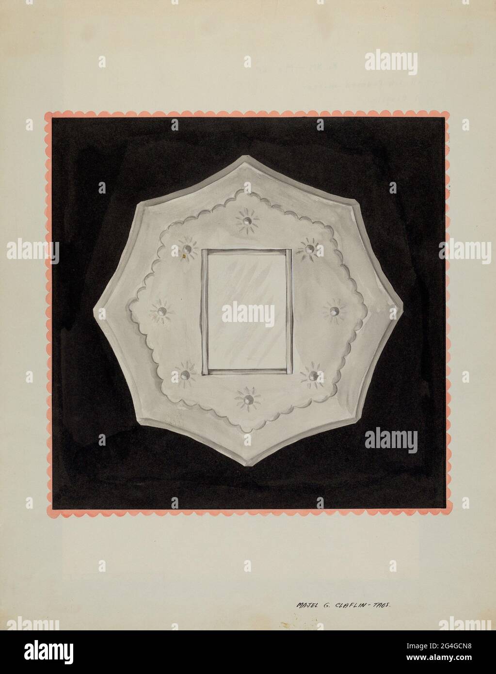 Small Tin Framed Mirror, c. 1937 Stock Photo - Alamy