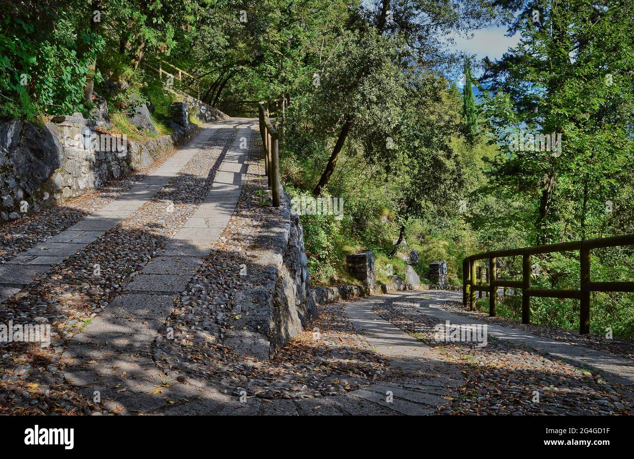 ancient hiking path in serpentines Stock Photo - Alamy