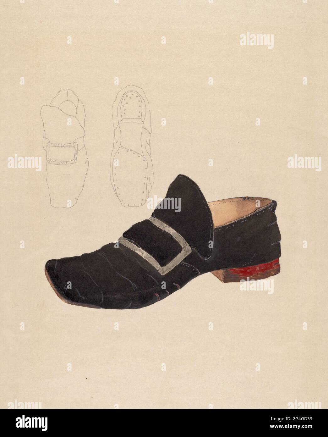 Shoe buckle drawing hi-res stock photography and images - Alamy