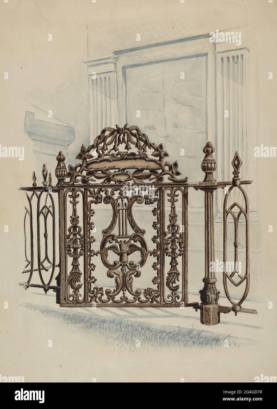 Metal gate 1930s hi-res stock photography and images - Alamy