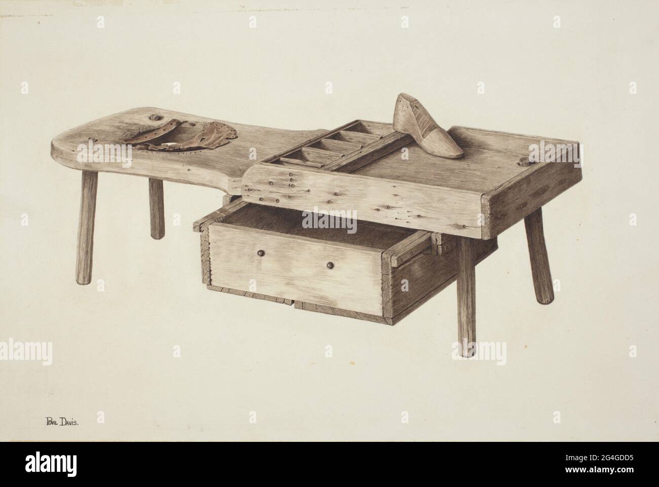Shoemaker's Bench, c. 1941 Stock Photo - Alamy