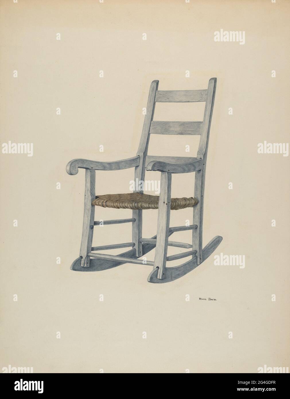 Hickory Rocking Chair, c. 1940 Stock Photo - Alamy