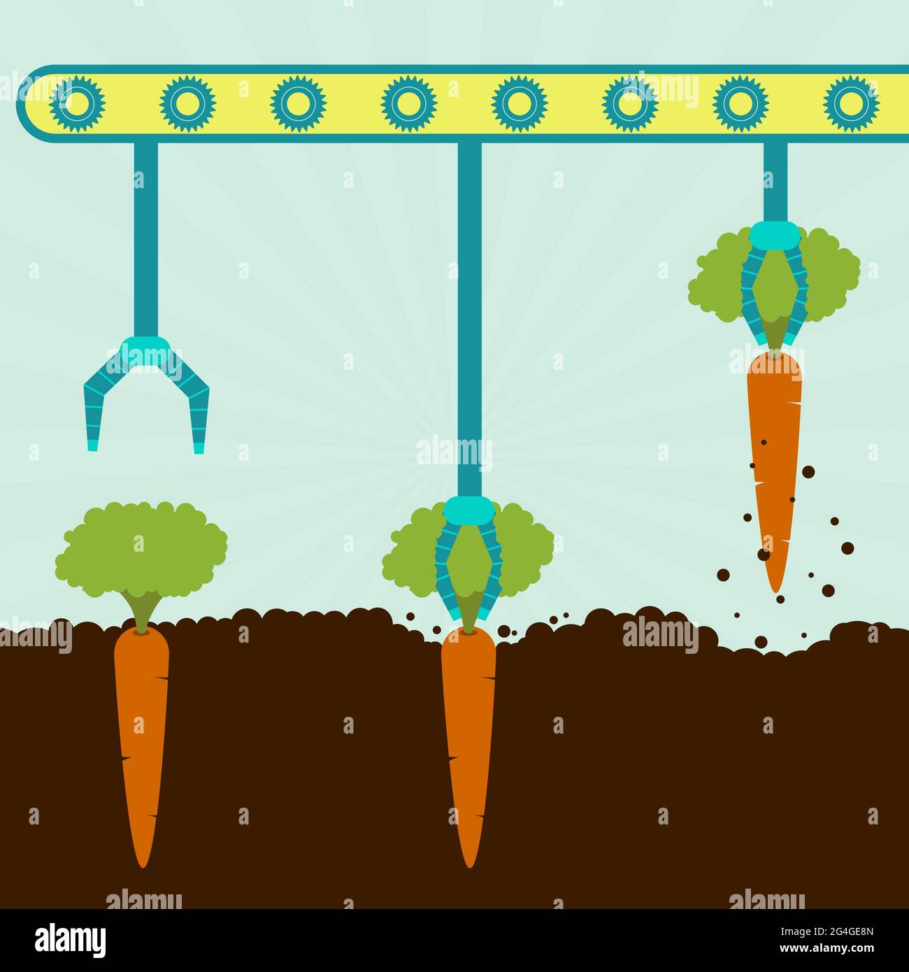 Carrot field machine Stock Vector Images - Alamy