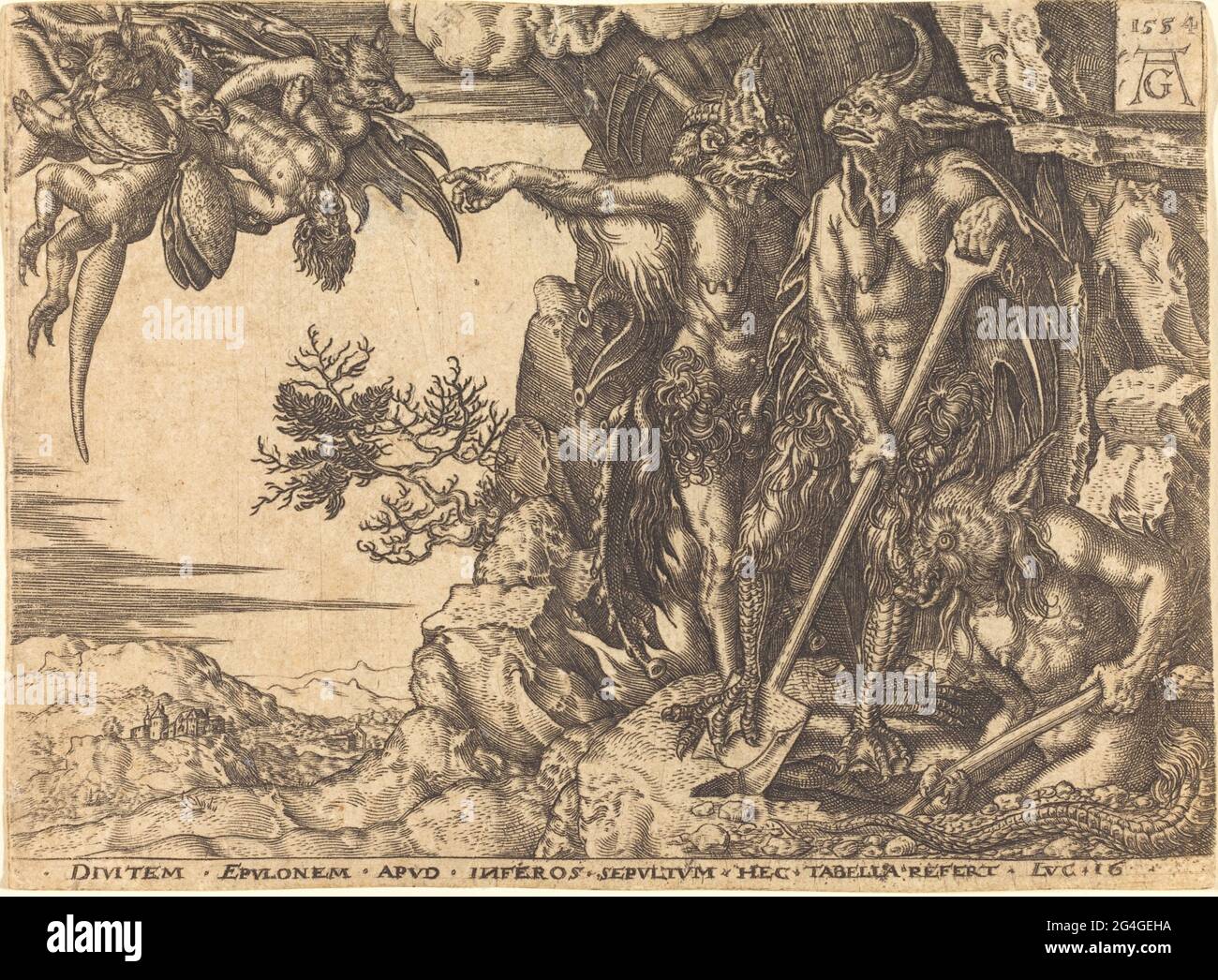 The Rich Man Being Carried Away by the Devil Stock Photo - Alamy