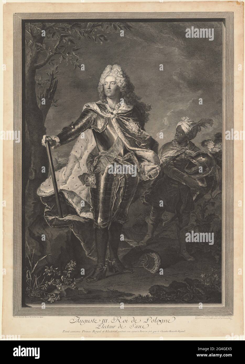 Auguste III. Roi de Pologne, 1750. [Augustus III, King of Poland] Stock ...