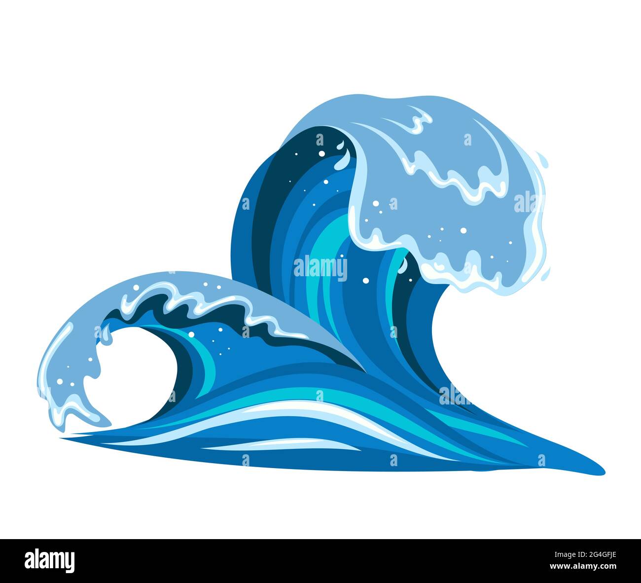 Big Water Splash Vector Clipart